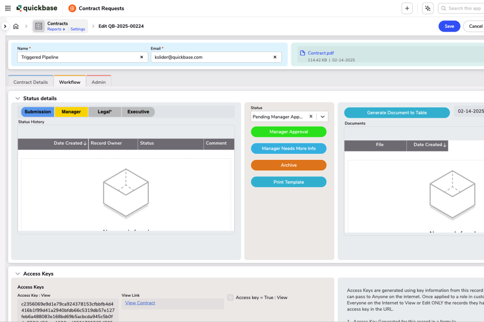 Contract Request | Quickbase