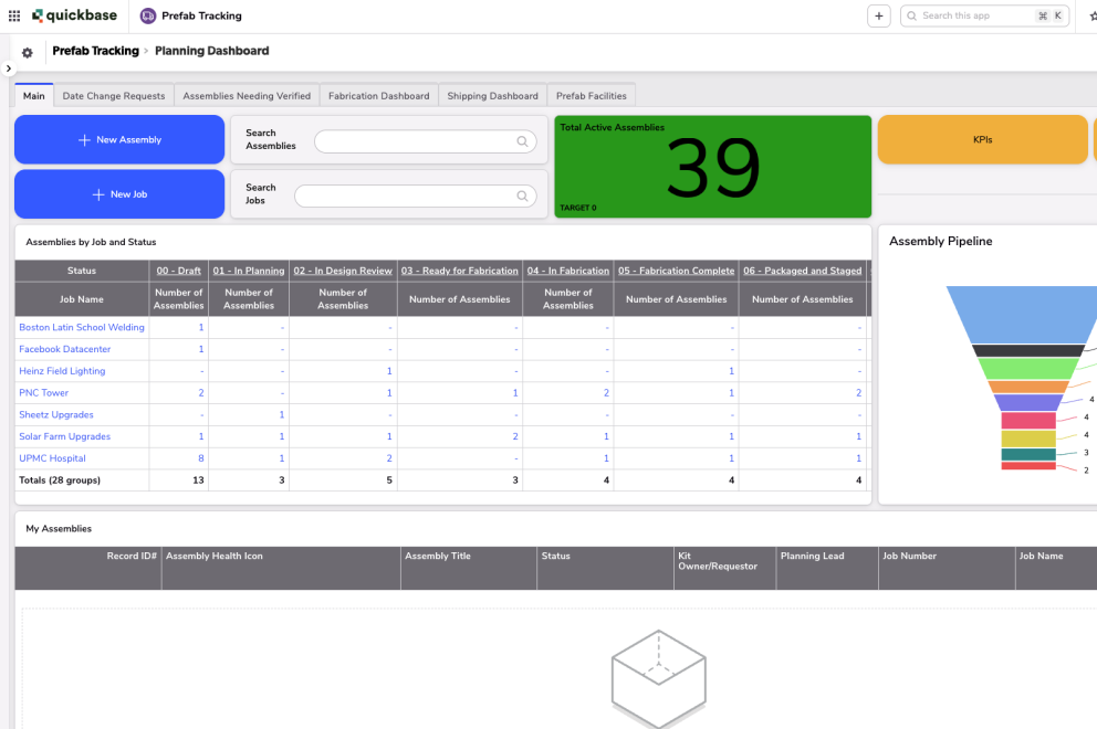 Prefab Tracking | Quickbase