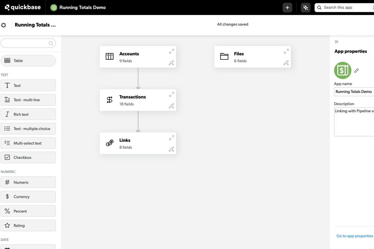 Running Totals Pipeline Demo | Quickbase